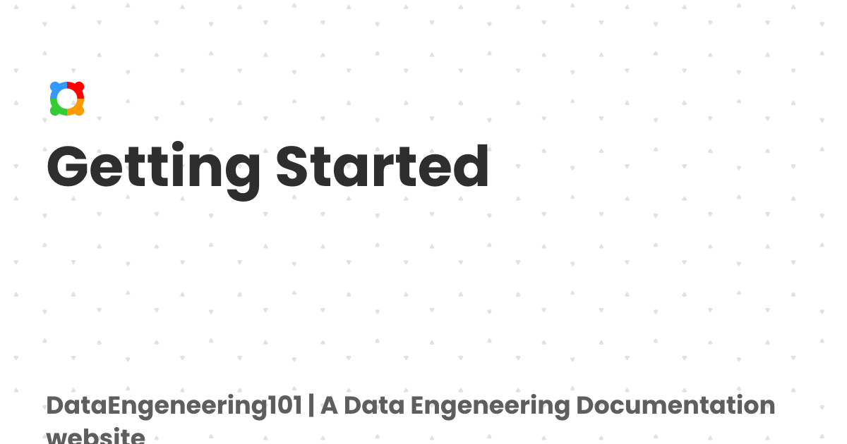 Getting Started | DataEngineering101
